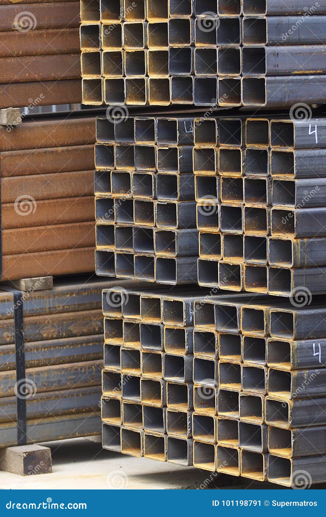 Metal Profile Pipe of Rectangular Cross Section in Packs at the ...