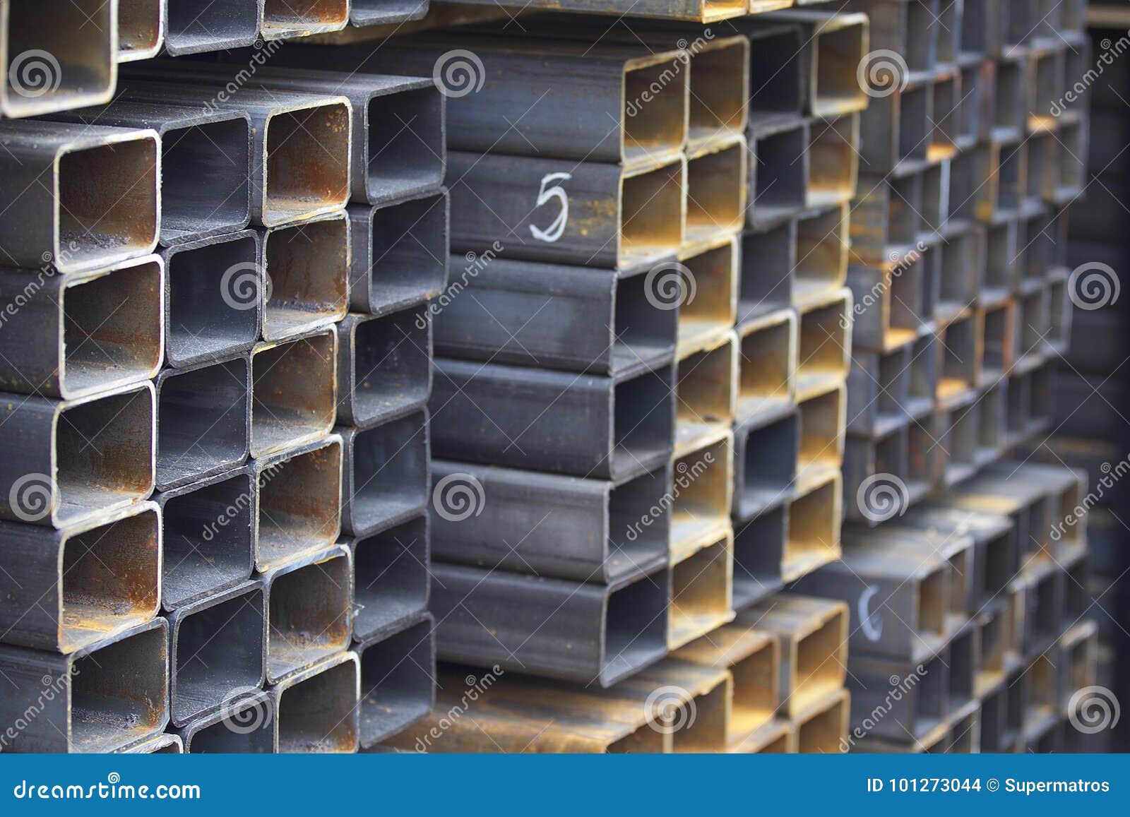 Metal Profile Pipe of Rectangular Cross Section in Packs at the ...