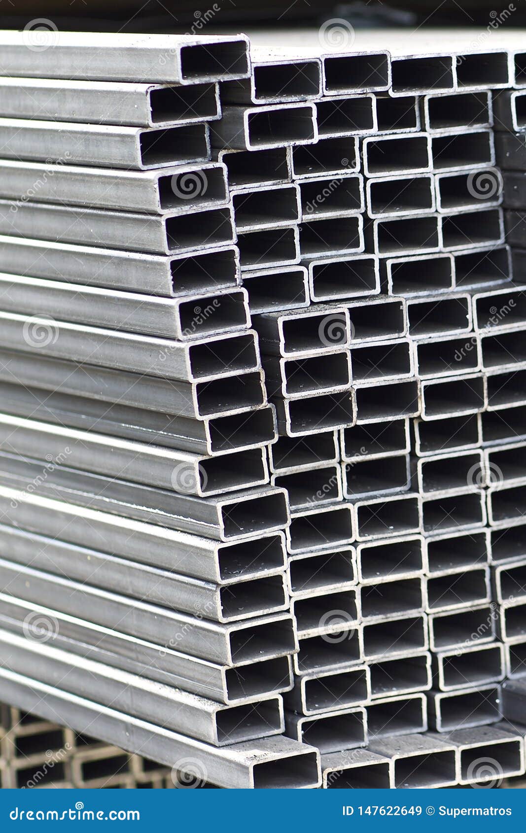 Metal Profile Pipe of Rectangular Cross Section in Packs at the ...