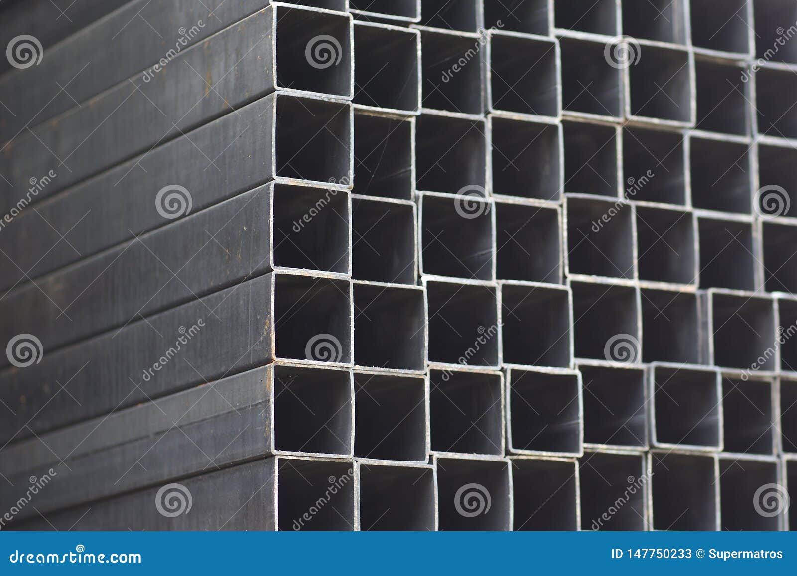Metal Profile Pipe of Rectangular Cross Section in Packs at the ...