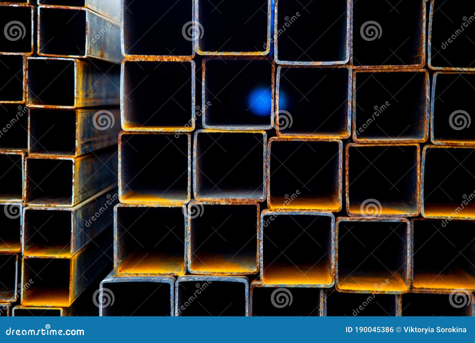 A Metal Profile Profile Pipe of Square Section for Construction, is ...