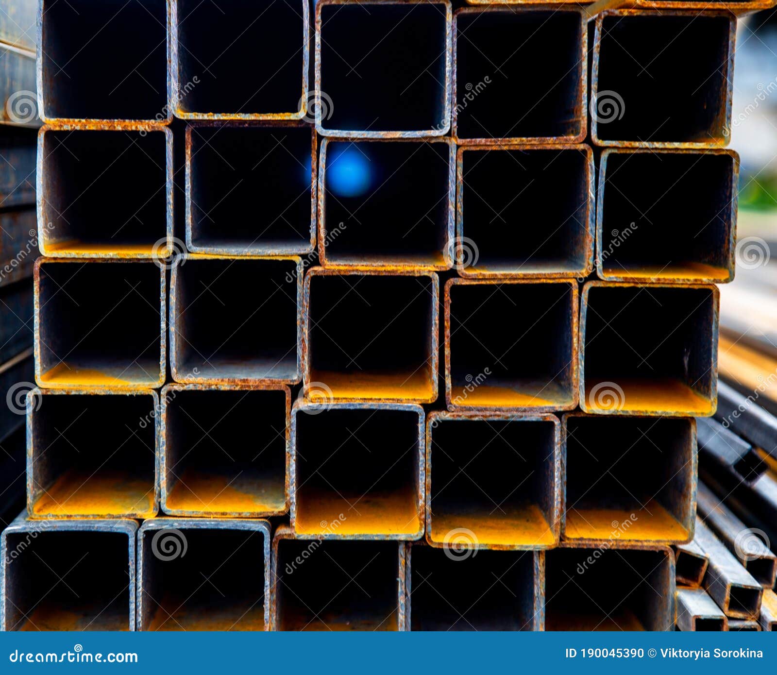 A Metal Profile Profile Pipe of Square Section for Construction, is ...