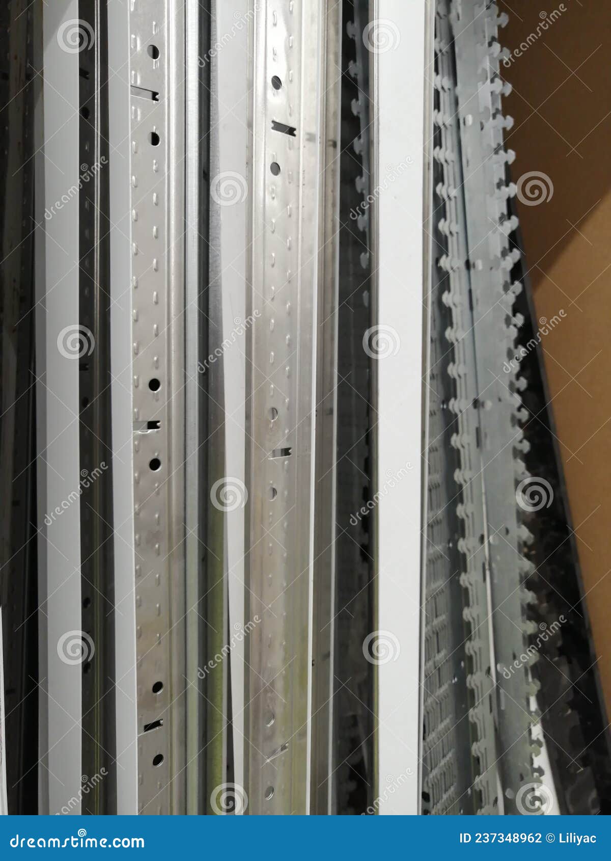 Metal Profile for Repair. Metal Slats Stock Photo - Image of shading ...