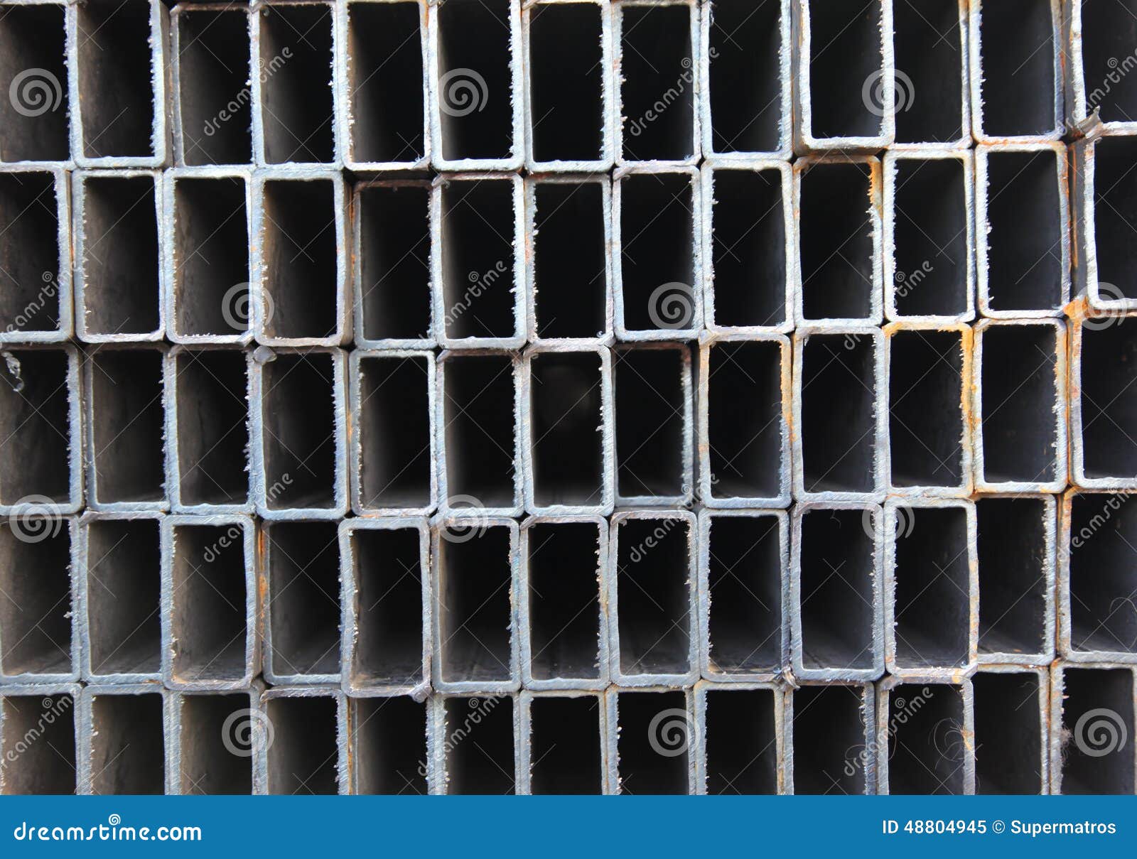 Metal profile square tube stock image. Image of construction - 48804945