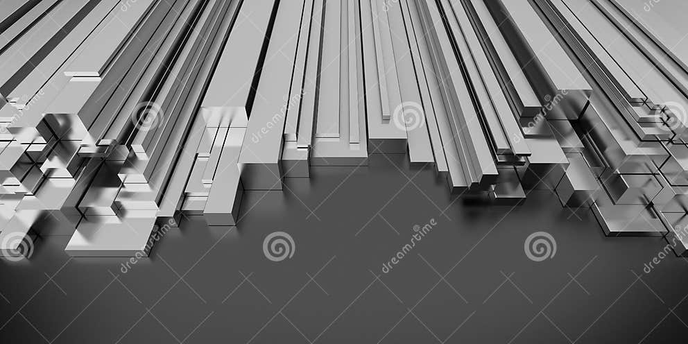 Metal profile stack stock illustration. Illustration of product - 188106938