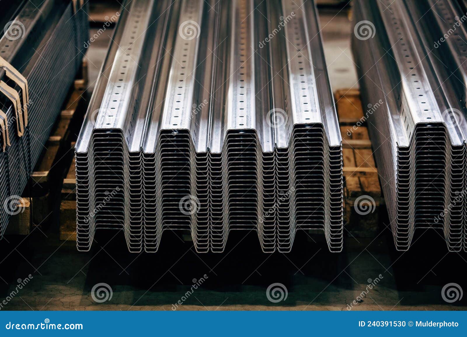 Metal Profiled Parts in Pack, Close Up Stock Photo - Image of metal ...