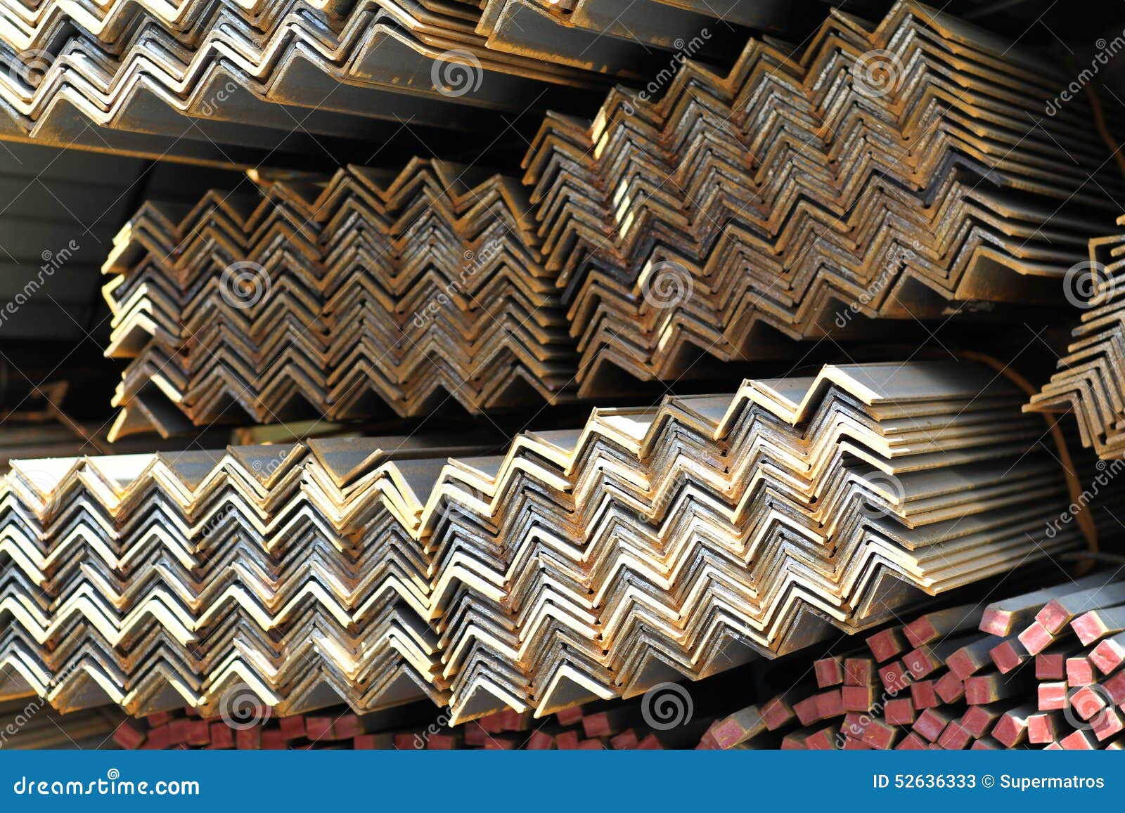 Metal Profiles Angle Foundation for Building Structures Stock Image ...