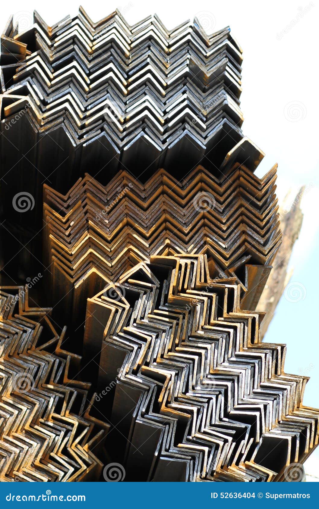 Metal Profiles Angle Foundation for Building Structures Stock Photo ...