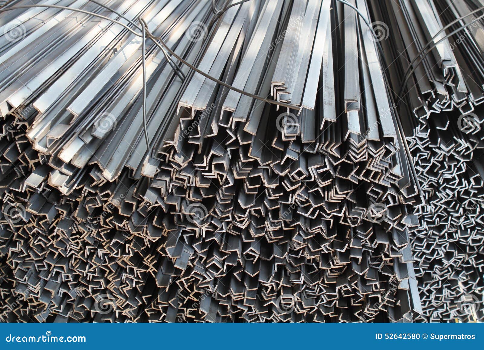 Metal Profiles Angle Foundation for Building Structures Stock Photo ...