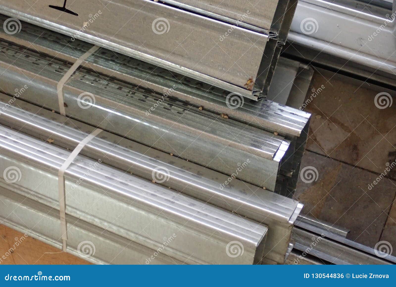 Metal Profiles for Building on a Construction Site Stock Photo - Image ...