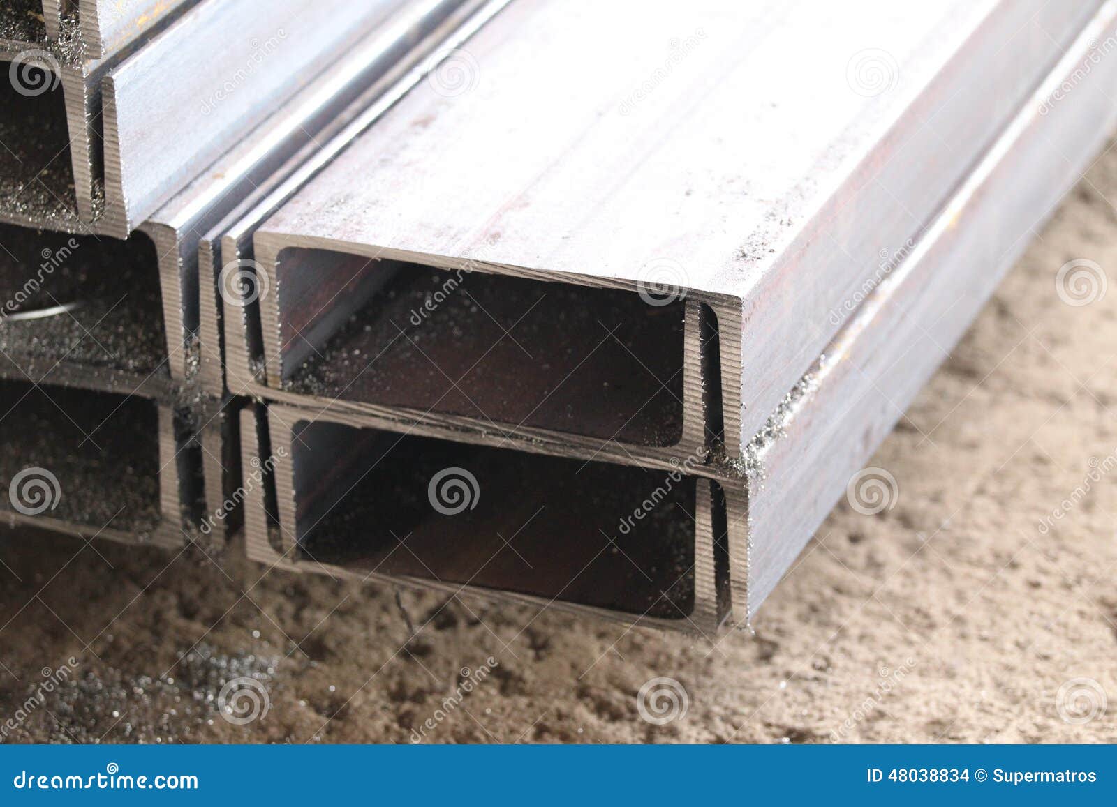 Metal profiles channel stock photo. Image of storage - 48038834