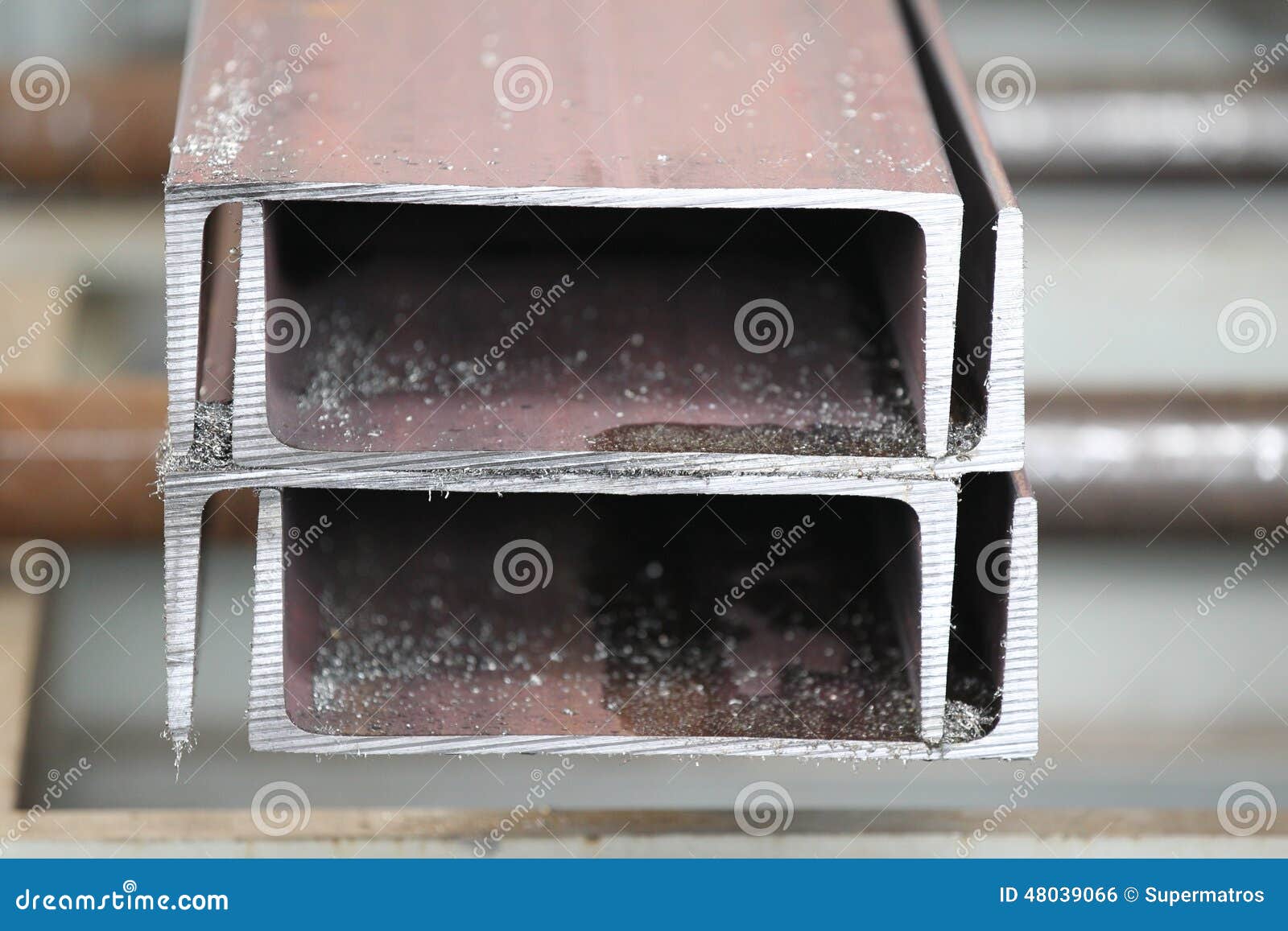 Metal profiles channel stock photo. Image of channel - 48039066