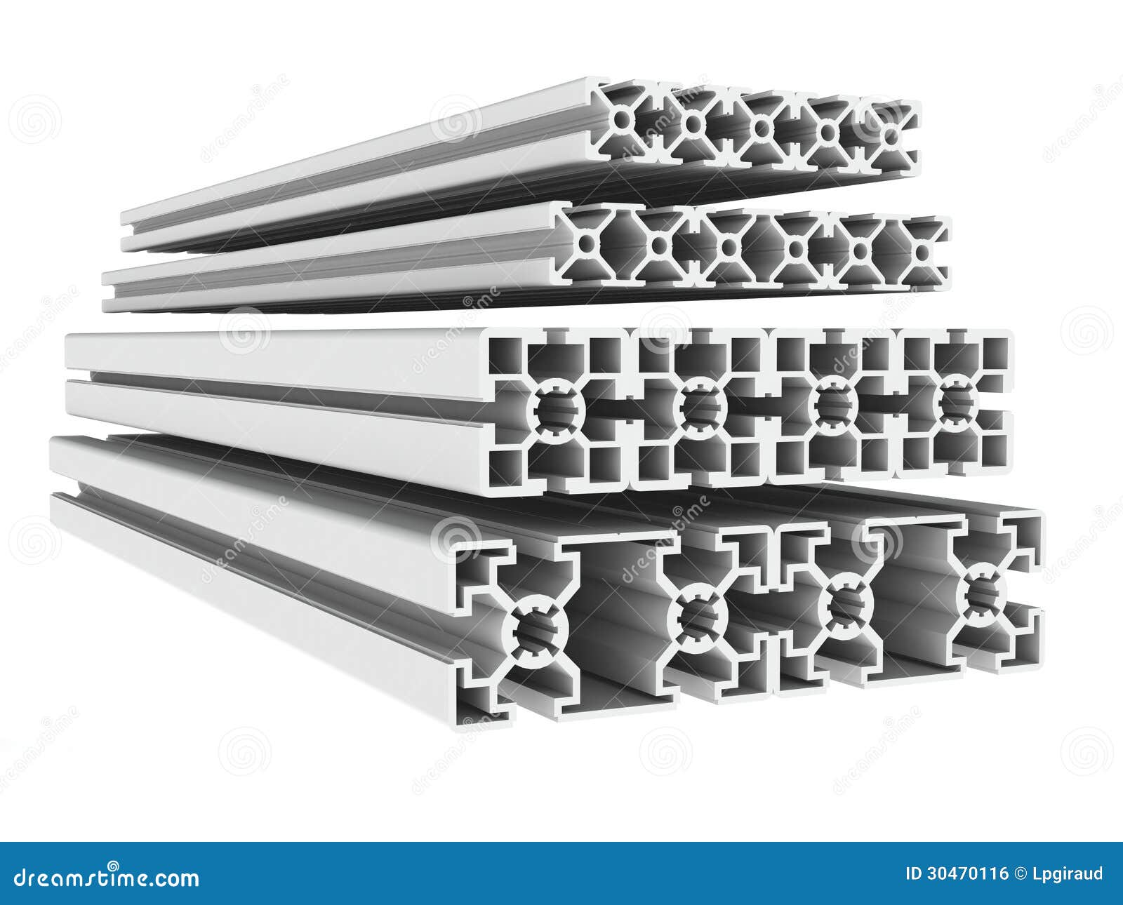 Metal profiles stock illustration. Illustration of sale - 30470116