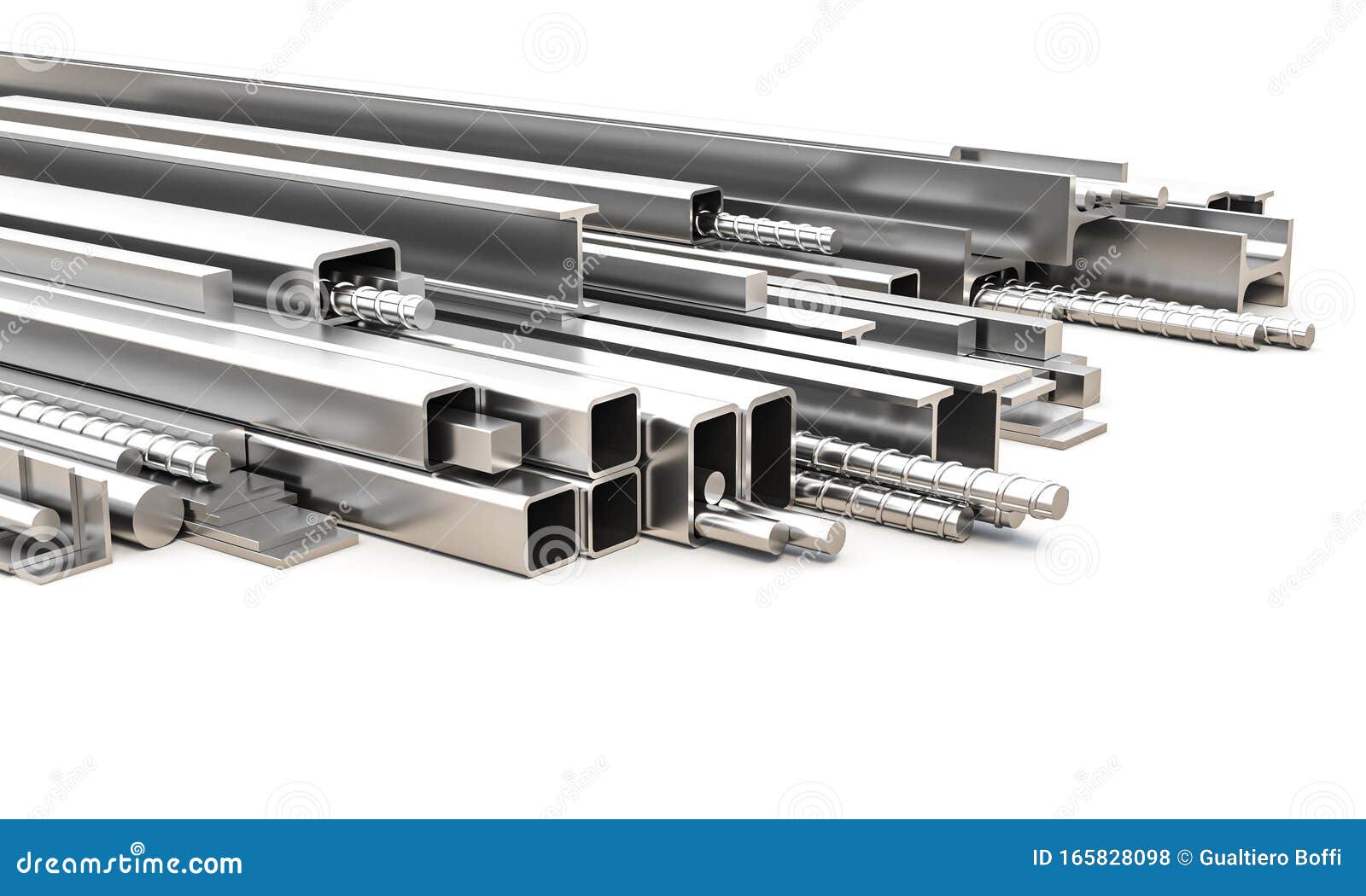 Metal Profiles with Different Shape Stock Illustration - Illustration ...