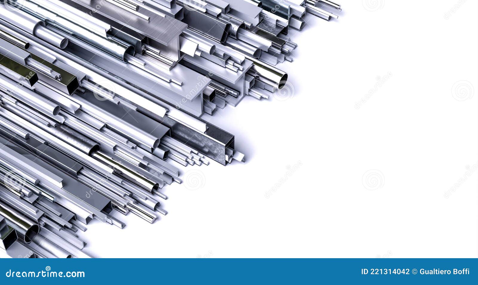 Metal Profiles of Different Shapes and Sizes Stock Illustration ...