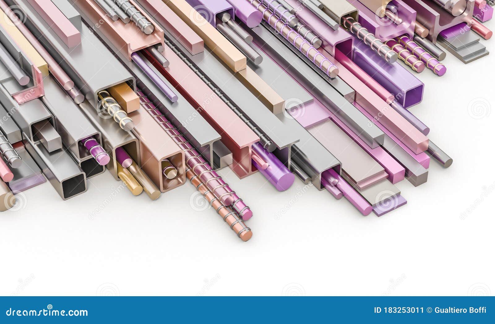Metal Profiles of Different Types and Sections Stock Illustration ...
