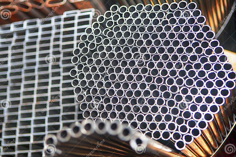 Metal profiles stack stock image. Image of metal, deposit - 104984651