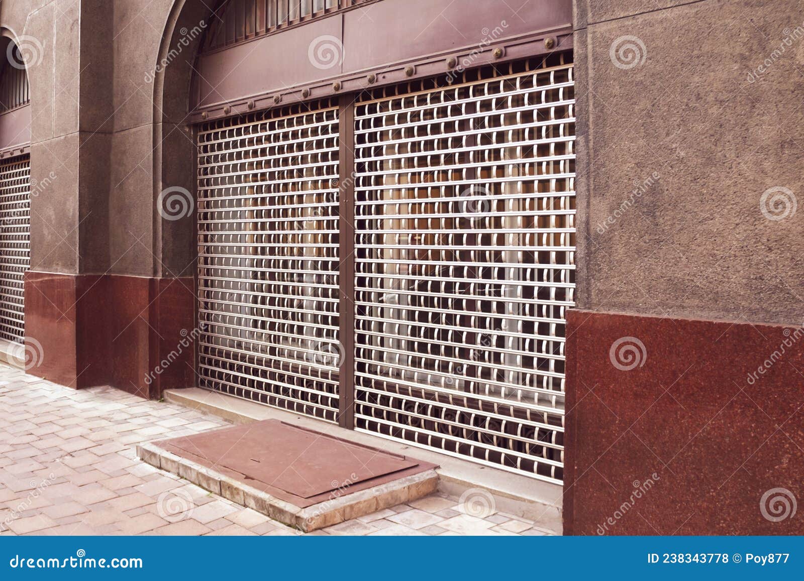 Metal Protective Grilles Windows. Window Grill, Facade, Protected Stock ...