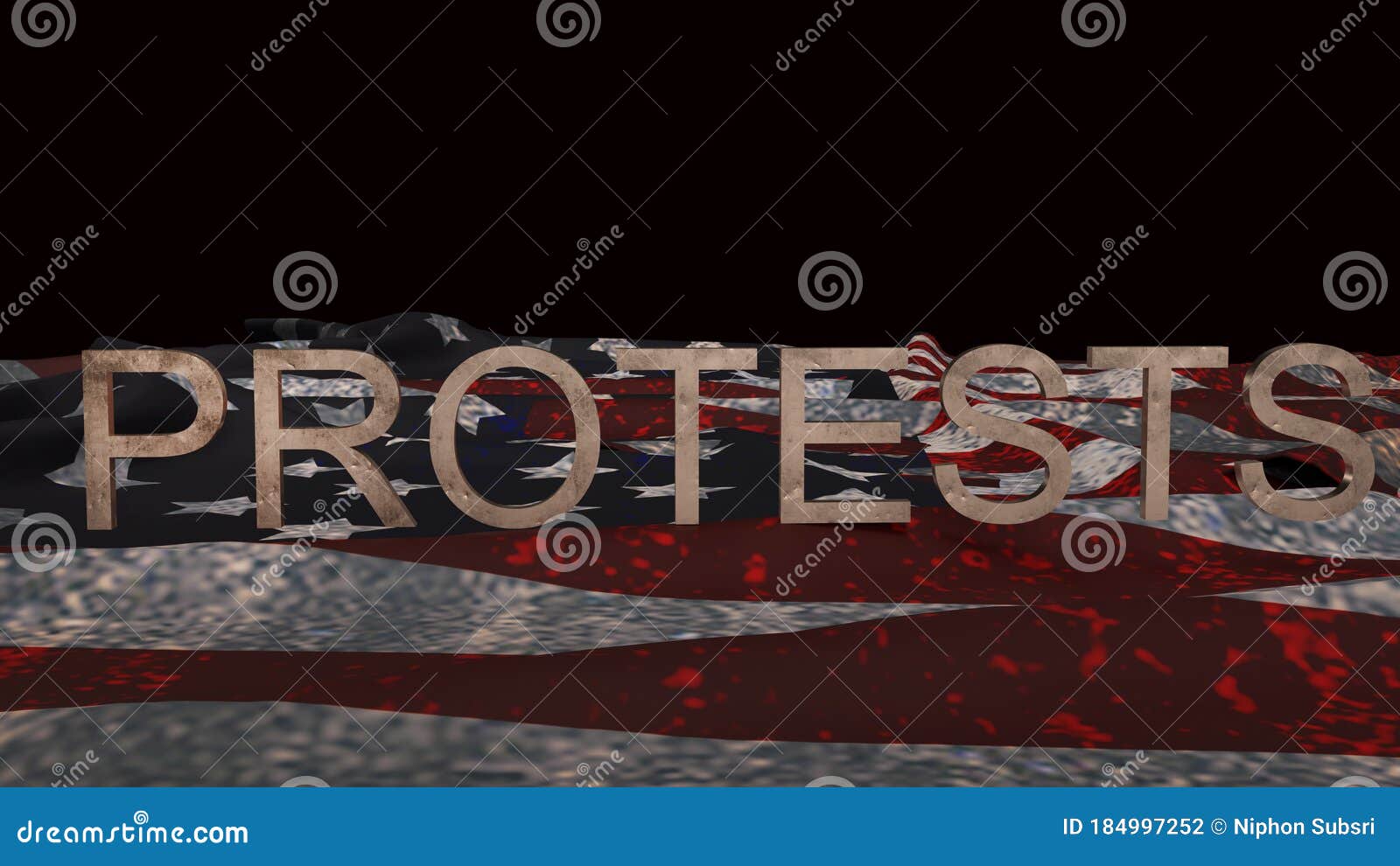 The Metal Protests Word 3d Rendering for Protests Content Stock ...