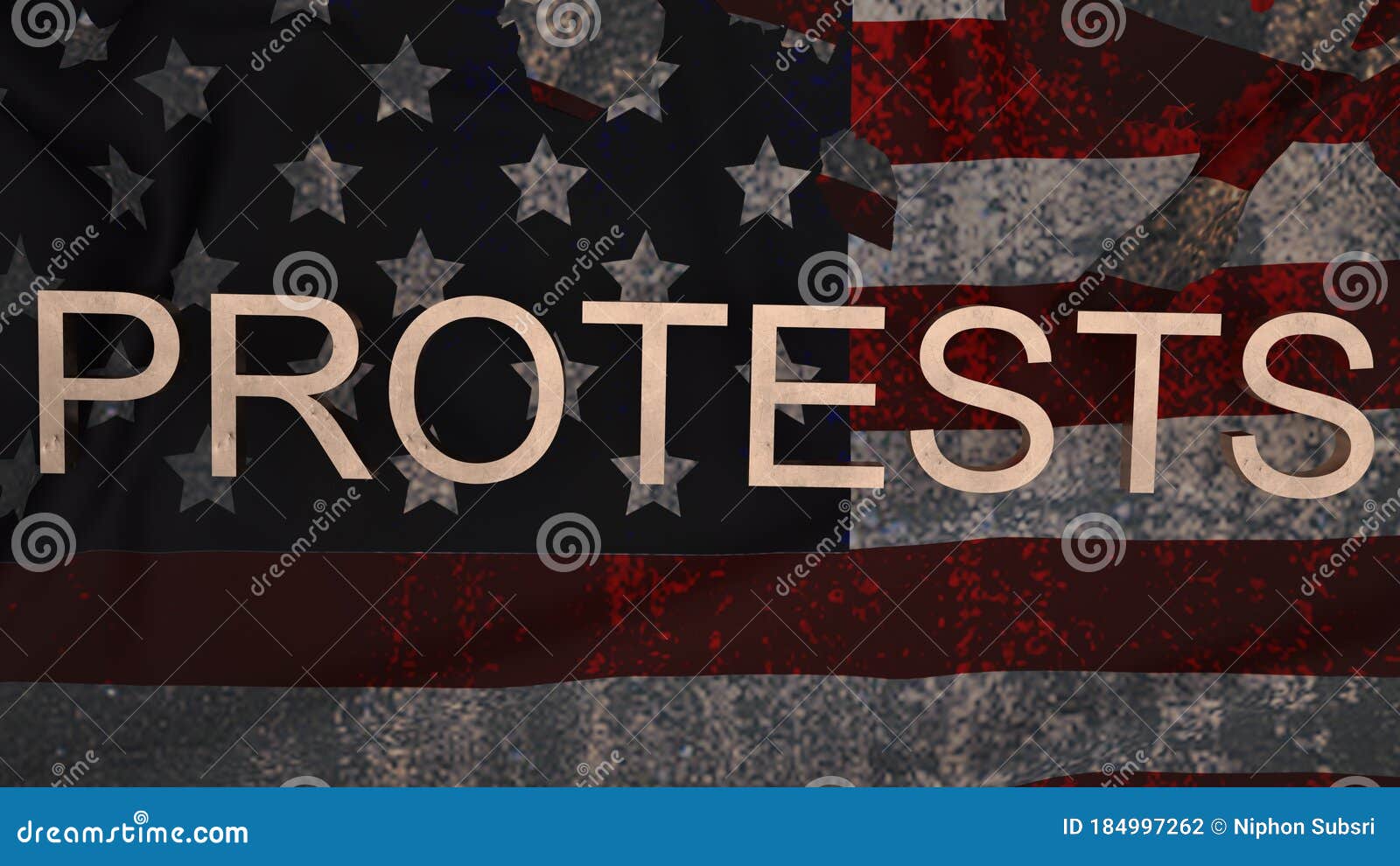 The Metal Protests Word 3d Rendering for Protests Content Stock ...