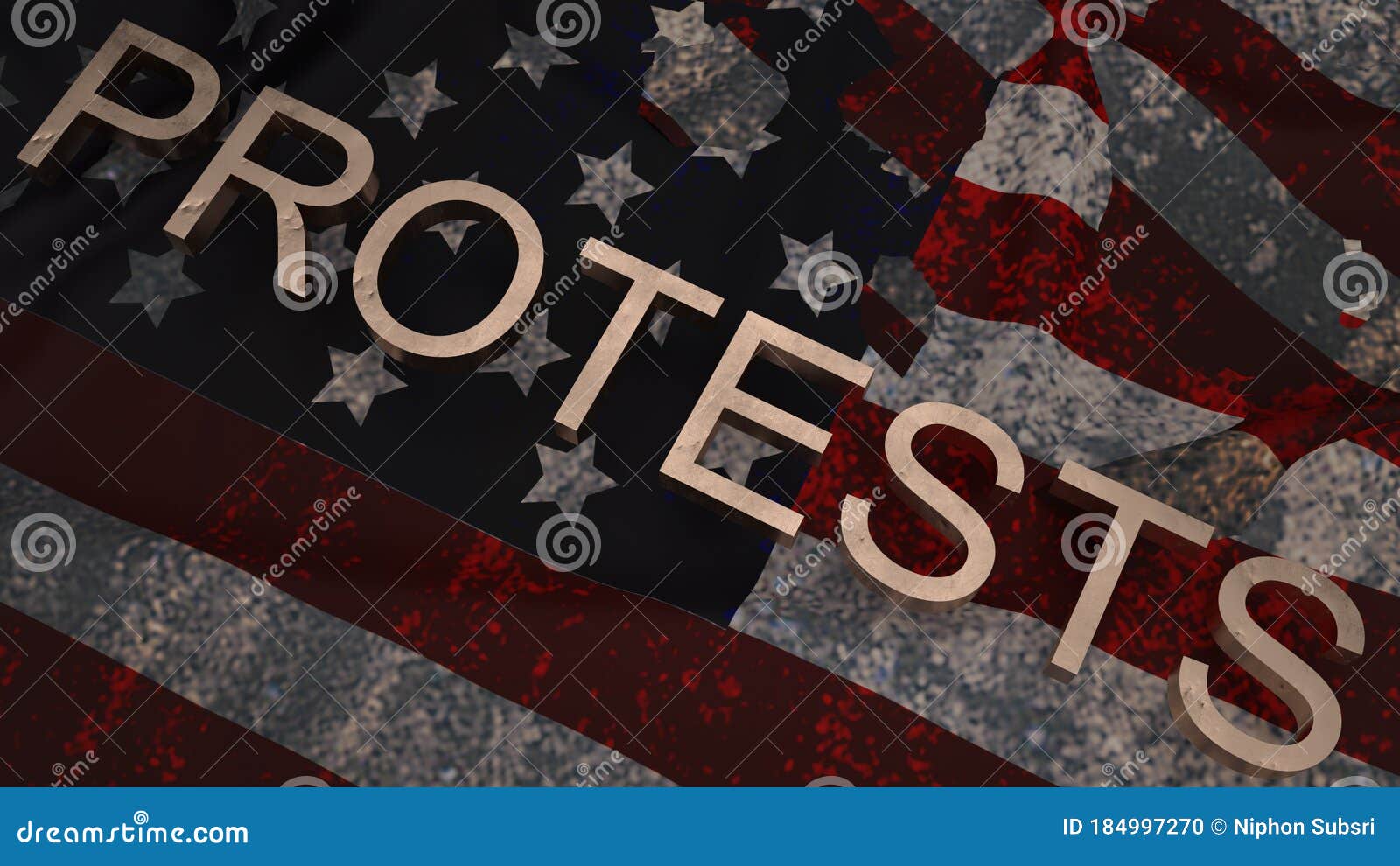 The Metal Protests Word 3d Rendering for Protests Content Stock ...