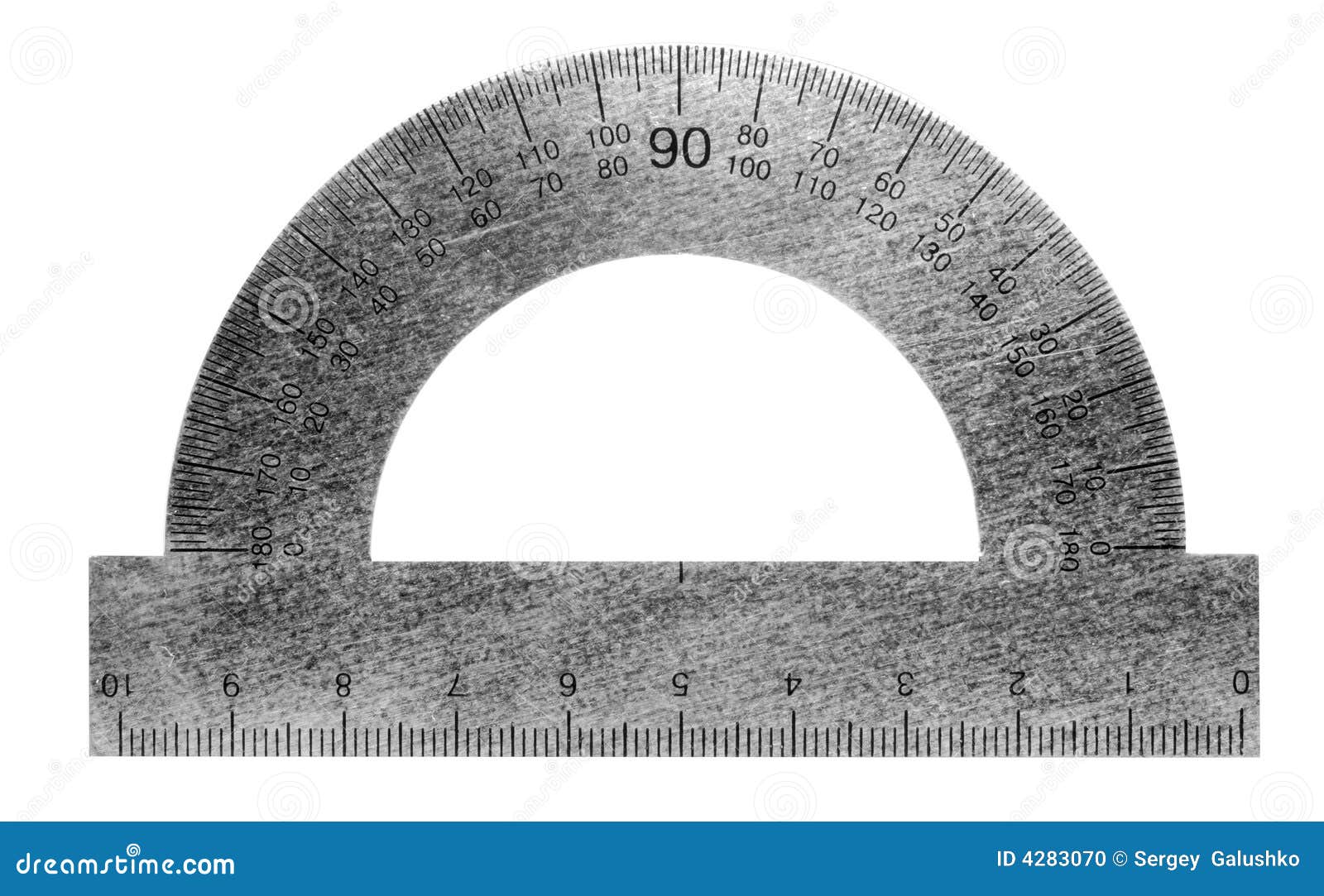 Metal protractor stock photo. Image of symbol, mathematics - 4283070