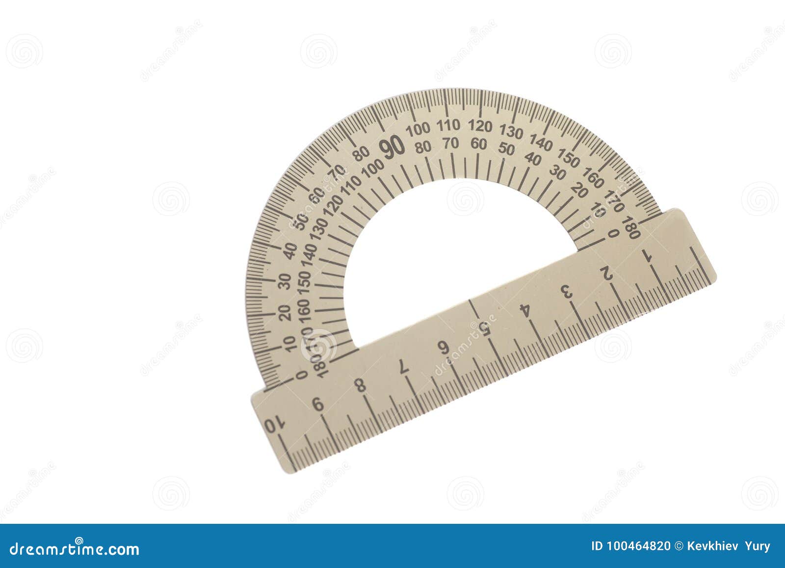 Metal protractor stock photo. Image of school, centimeter - 100464820