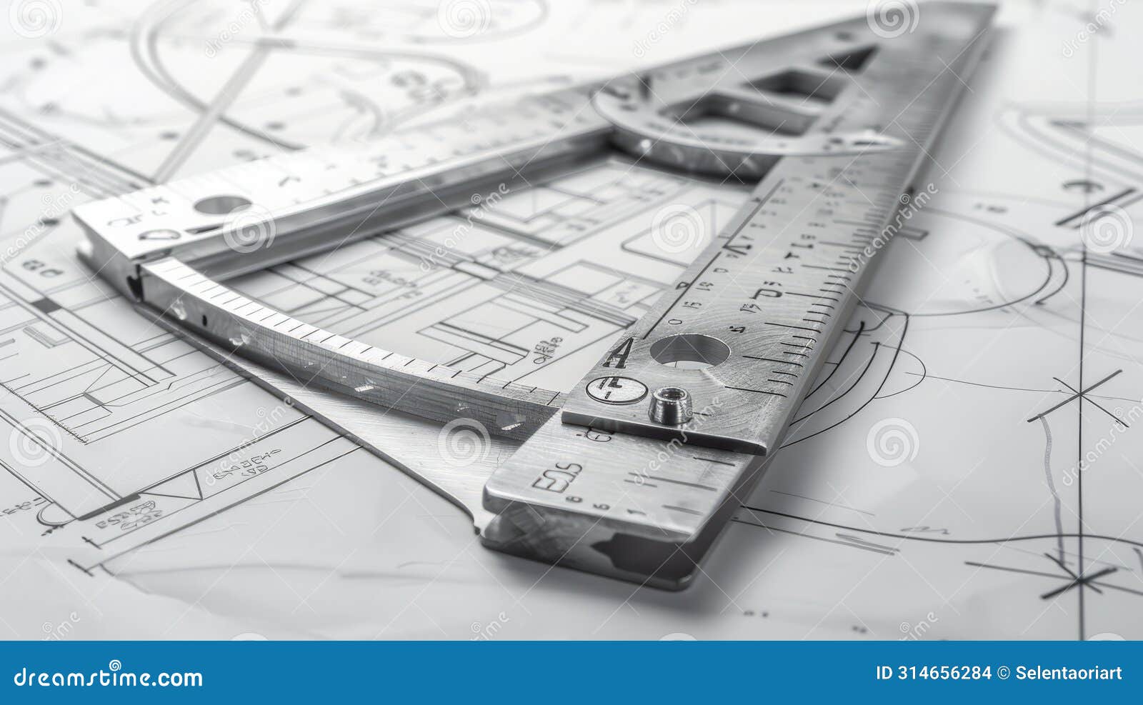 Metal Protractors for Precision Drawing Stock Illustration ...
