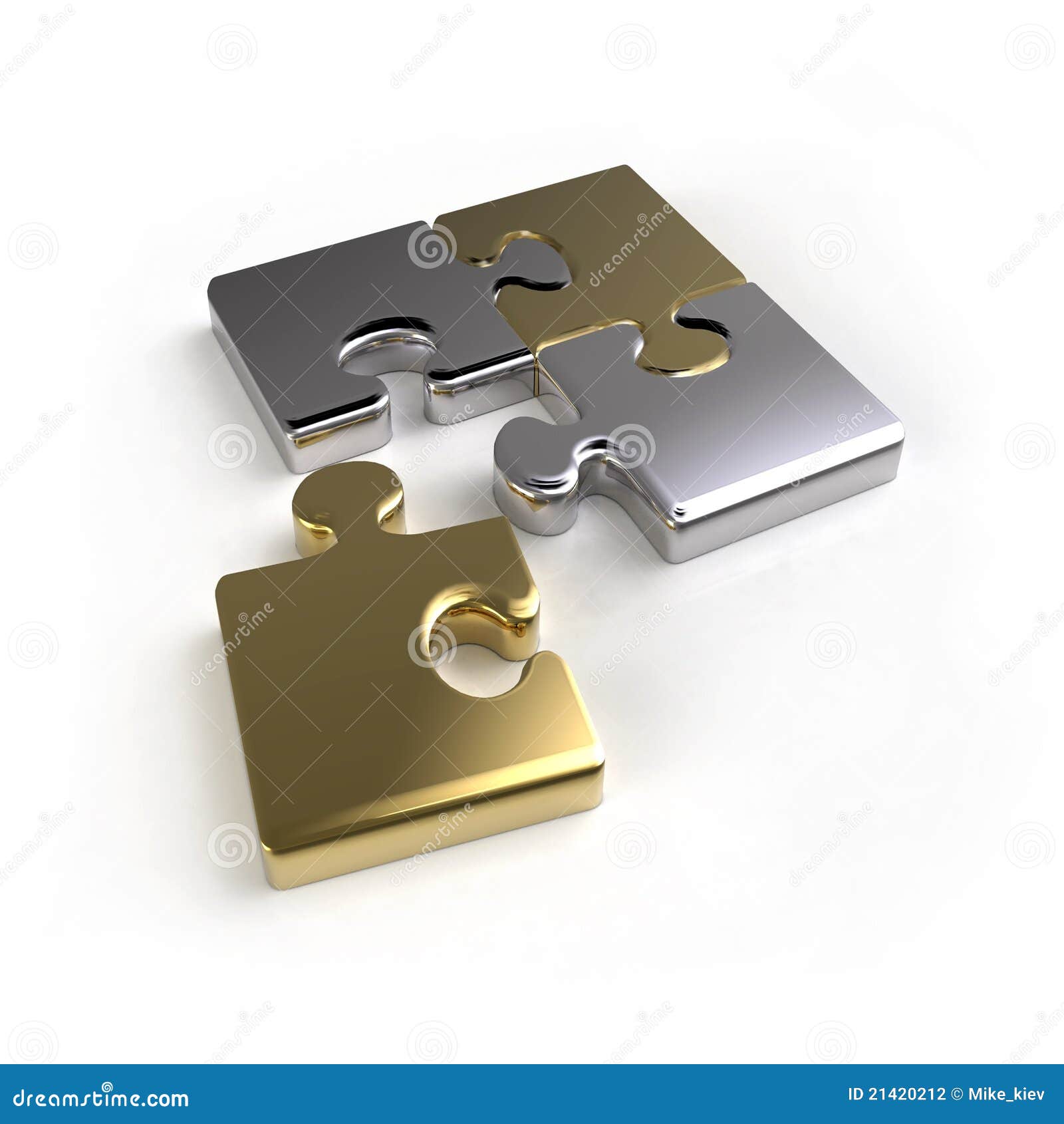 Metal puzzle connection stock illustration. Illustration of puzzle ...