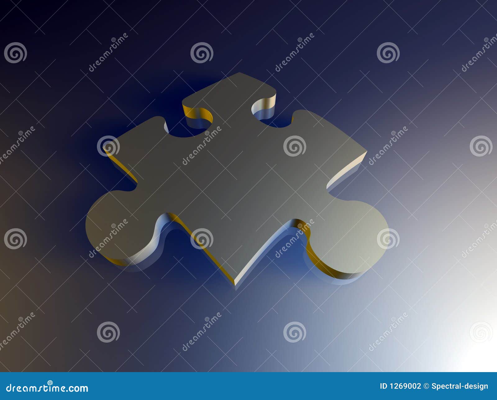 Metal Puzzle piece 2 stock illustration. Illustration of metallic - 1269002