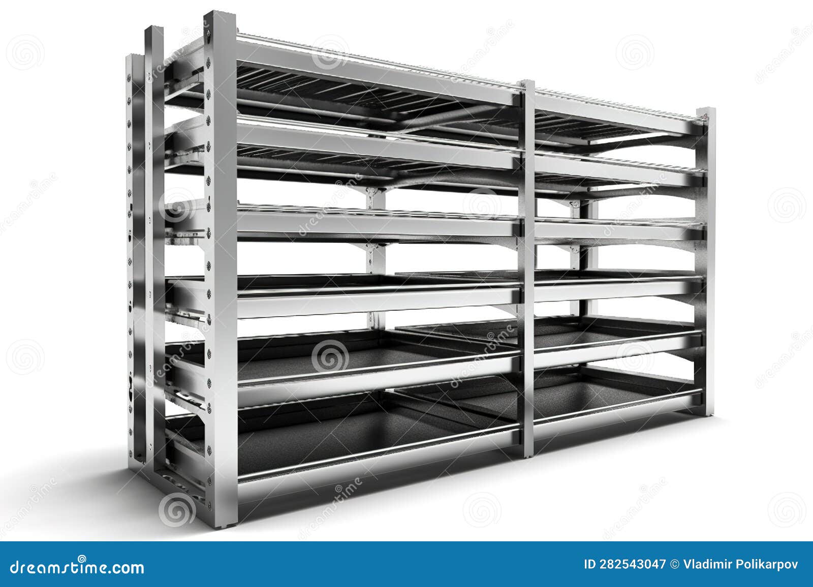 Metal Rack Isolated on White. Generated by AI Stock Illustration ...
