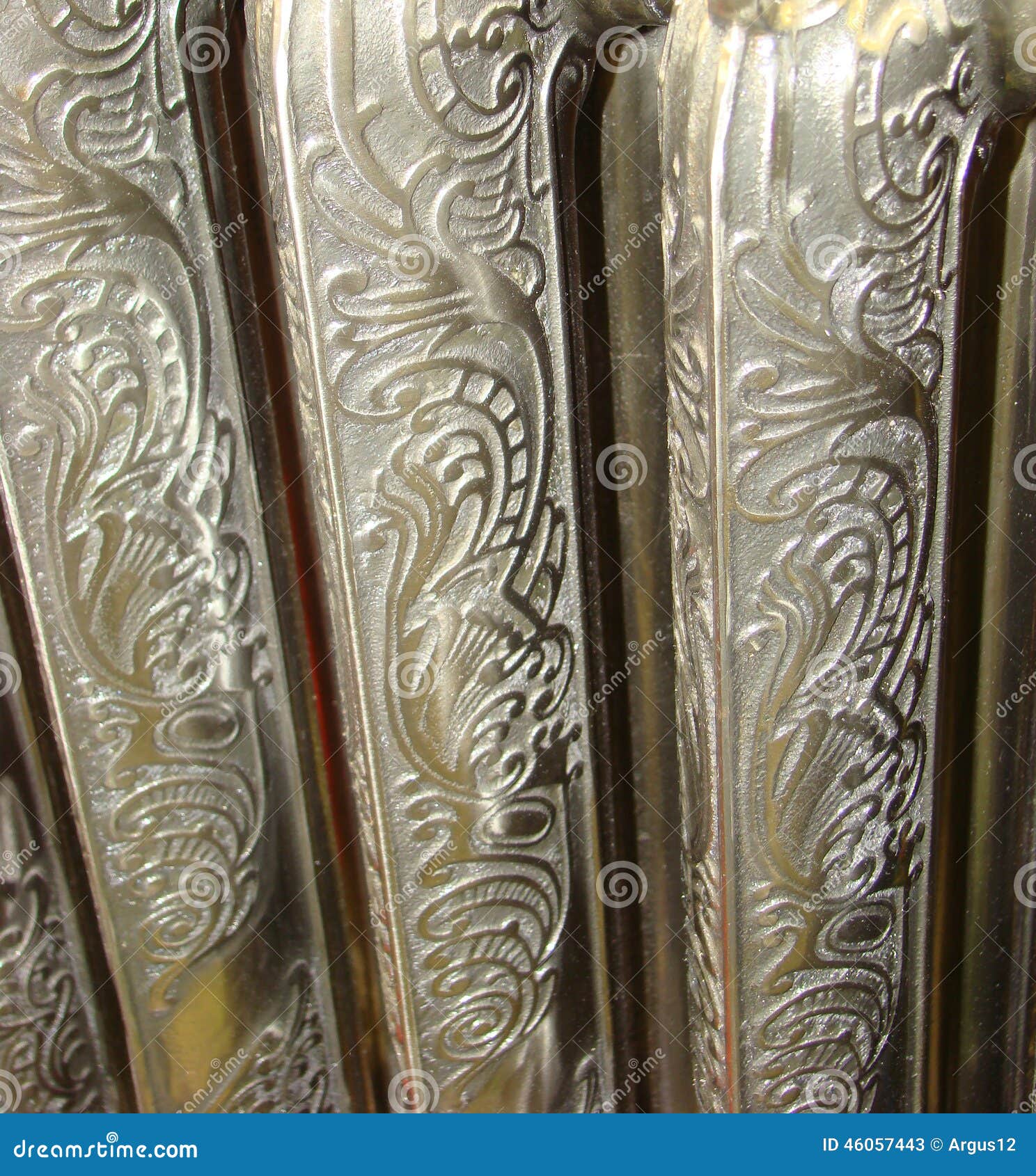 Metal Radiator with Cast Pattern Antique Stock Image - Image of home ...