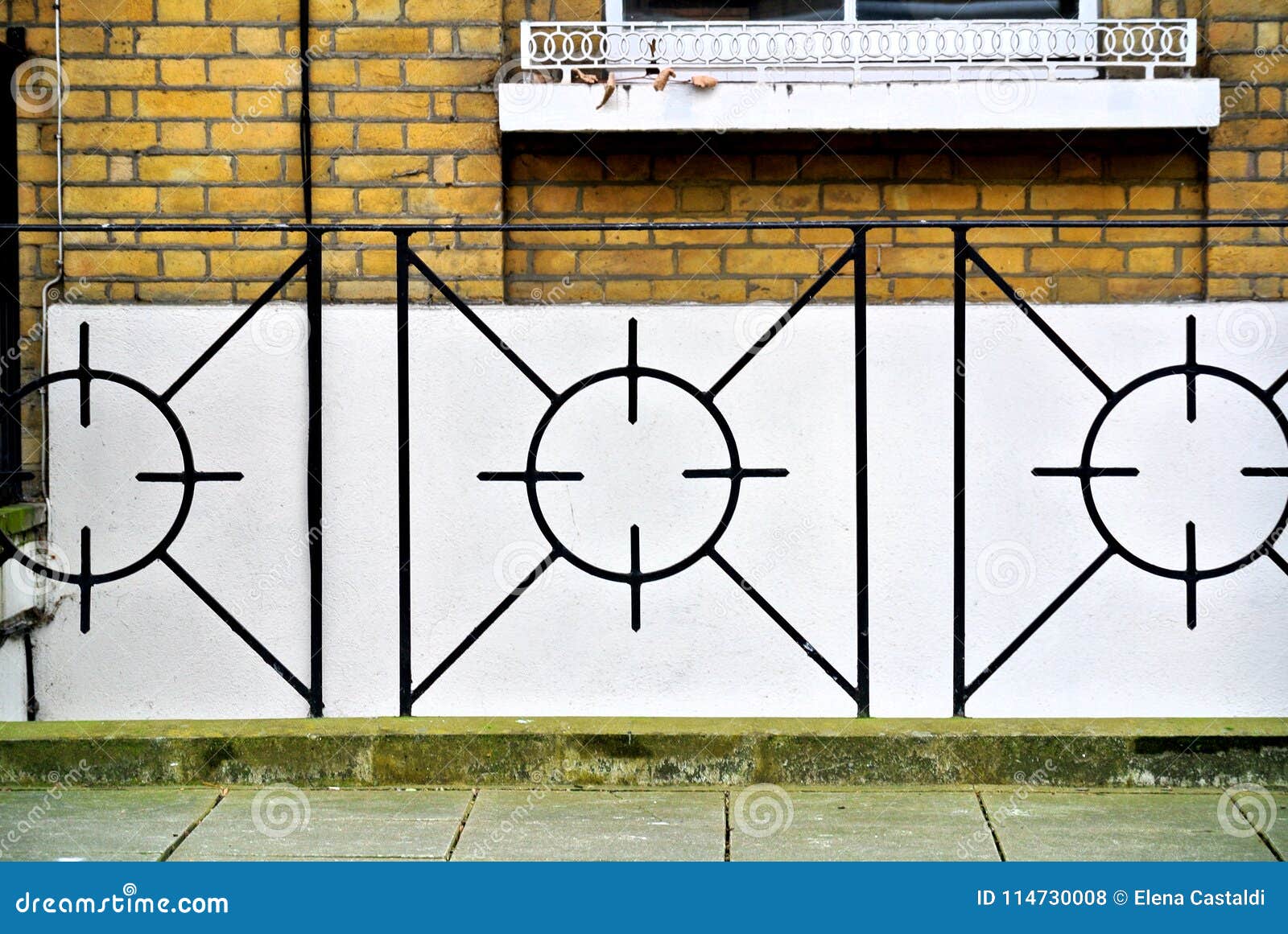Metal Railing with Geometric Pattern, Stock Photo - Image of element ...