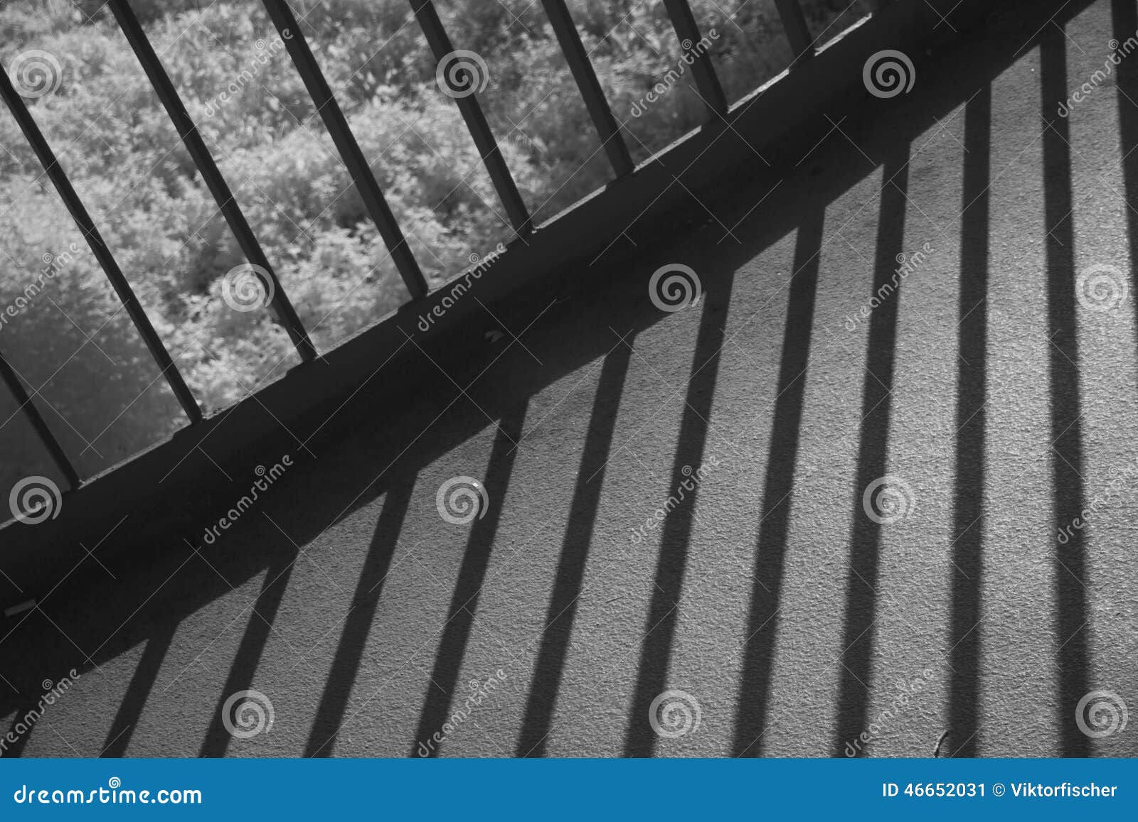 Metal Railing Throwing Shadows on Footbridge Stock Image - Image of ...
