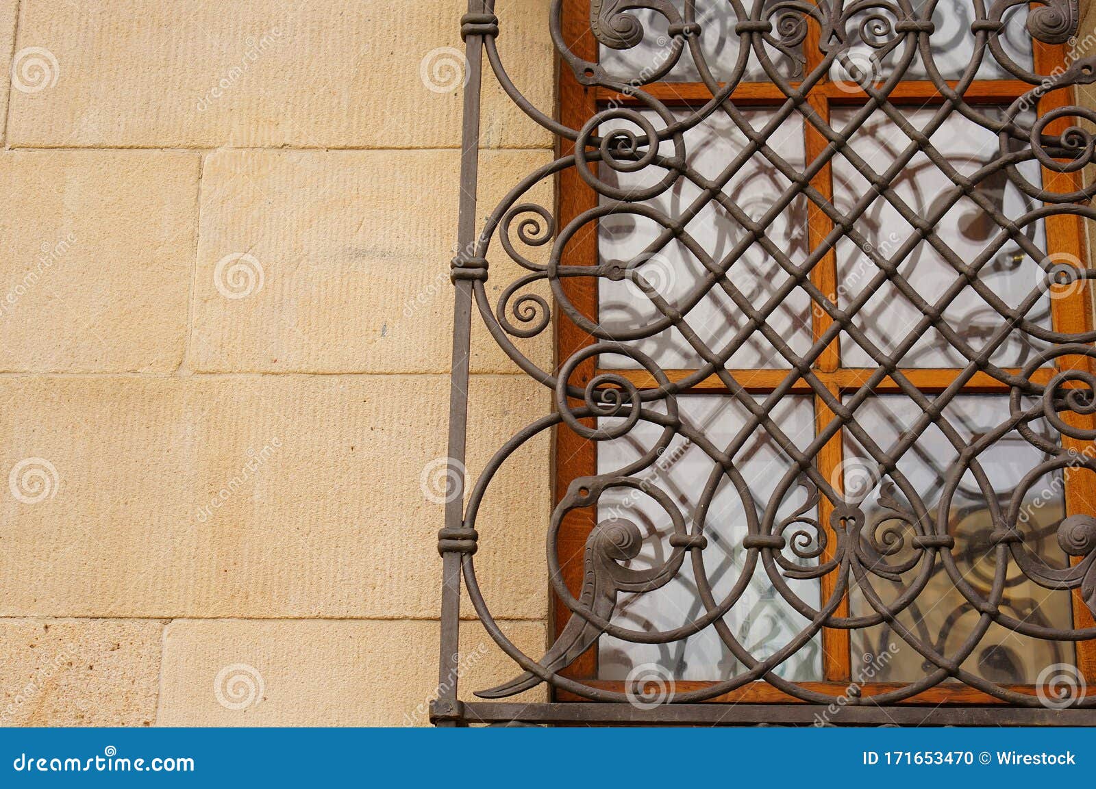 Metal Railing for the Window Stock Photo - Image of station ...