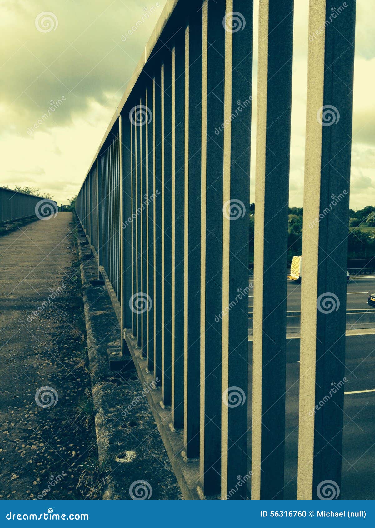 Metal Railings stock photo. Image of clouds, bridge, path - 56316760