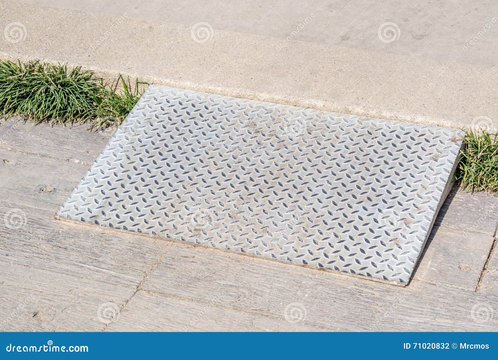 Metal Ramp for Supporting Disabled People Wheelchair. Stock Photo ...