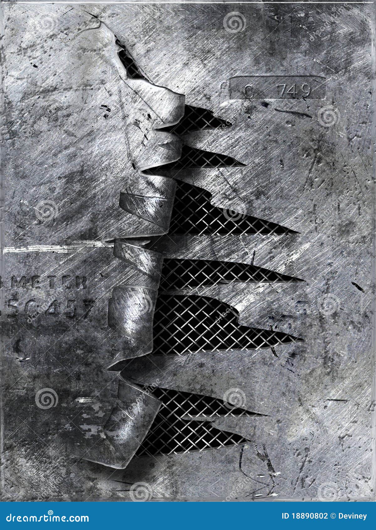 Metal rasguñado rasgado stock de ilustración. Ilustración de industria ...