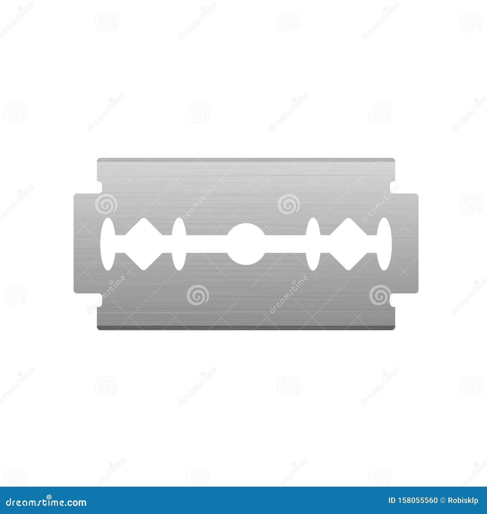 Metal Razor Blade One Line Continuous Drawing. Barber Shop And ...