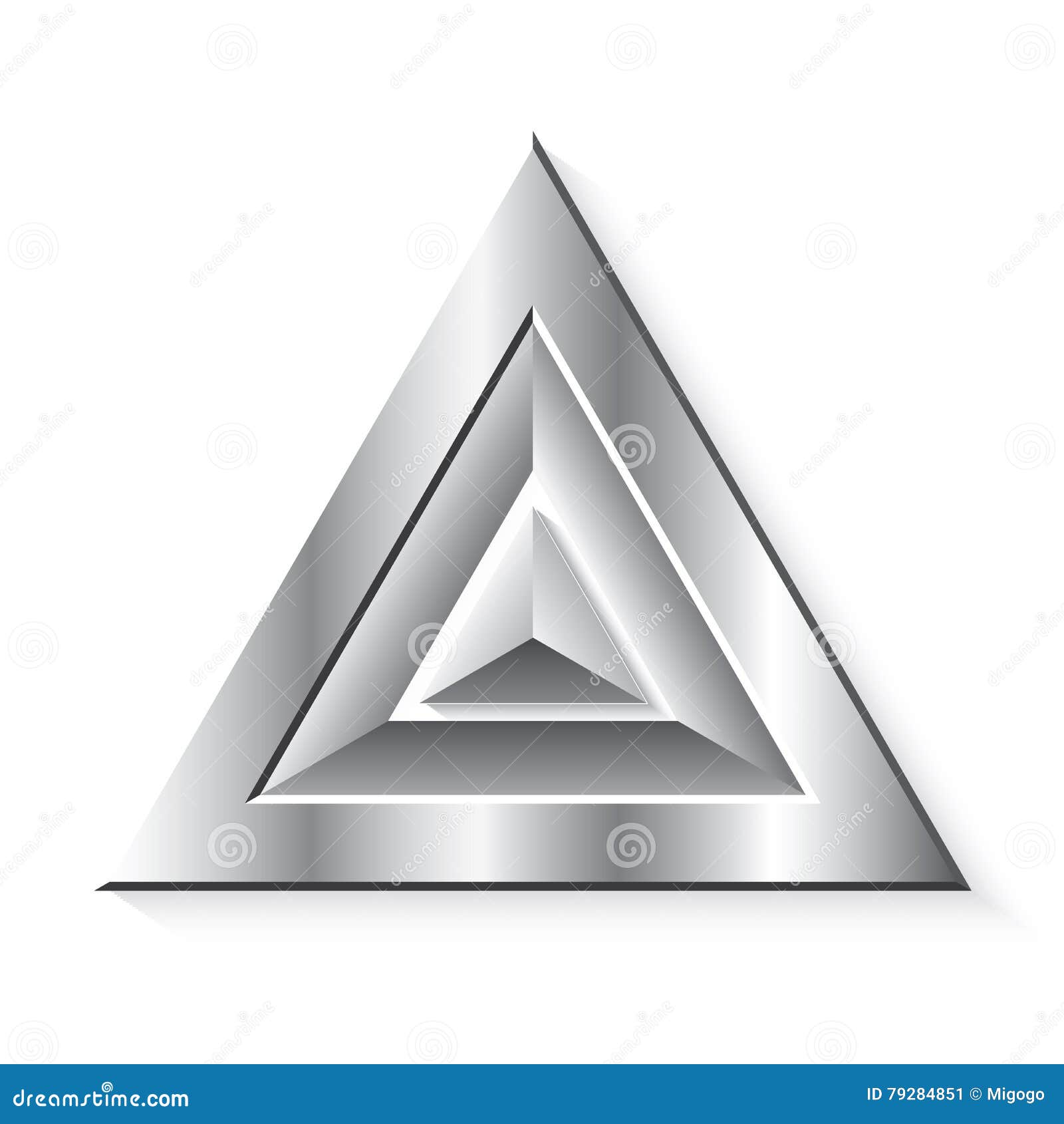 Metal Realistic Geometrical Triangles Stock Vector - Illustration of ...