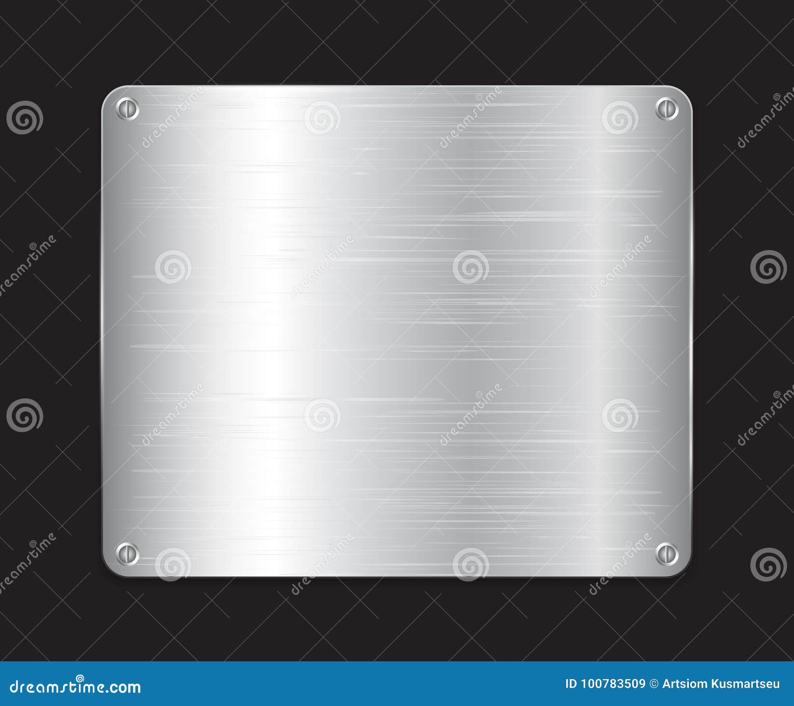 Metal Rectangle Plates Vector Stock Vector - Illustration of gray ...
