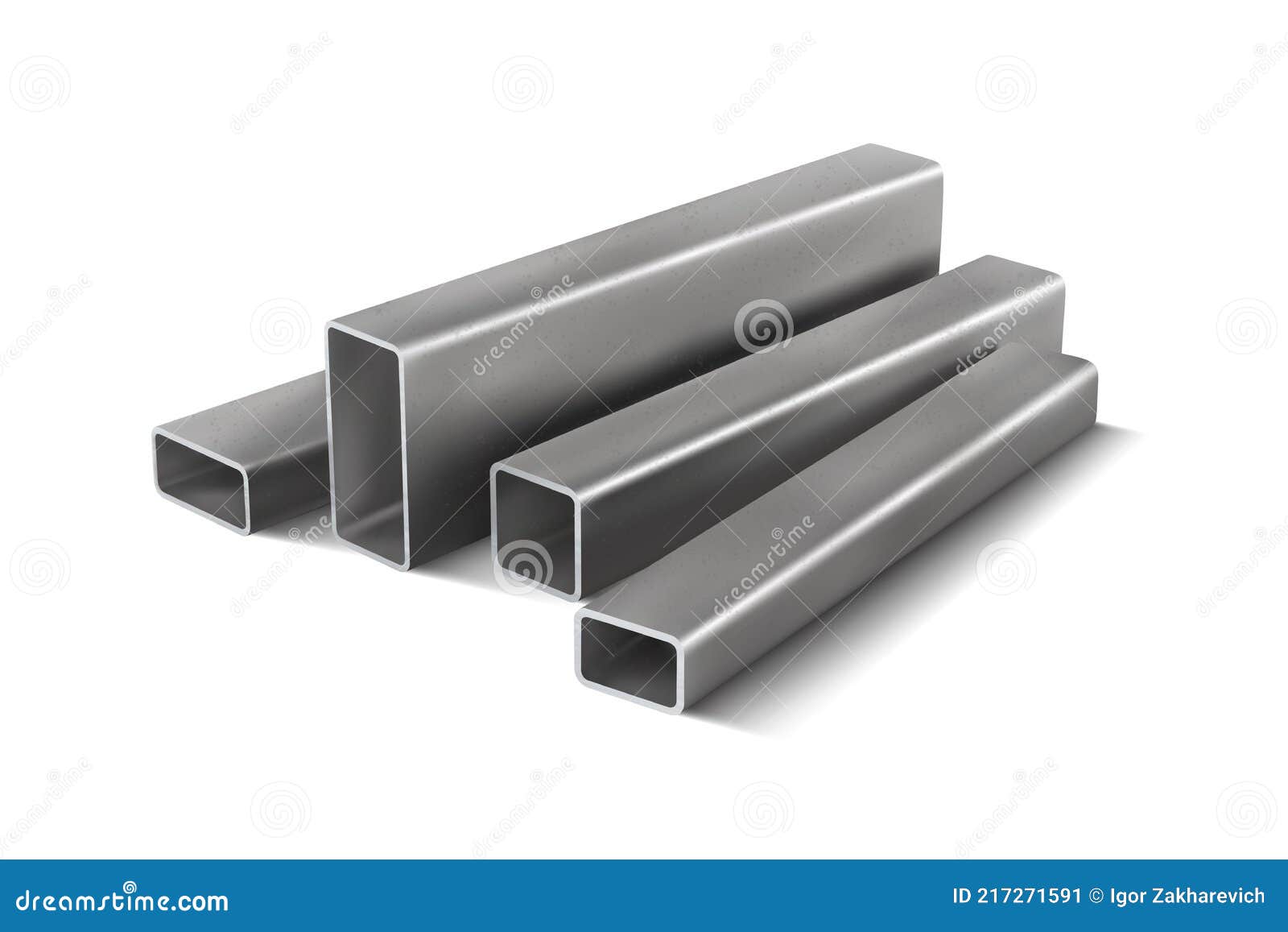 Metal Rectangular Hollow Bars for Structural Reinforcement. Stock ...