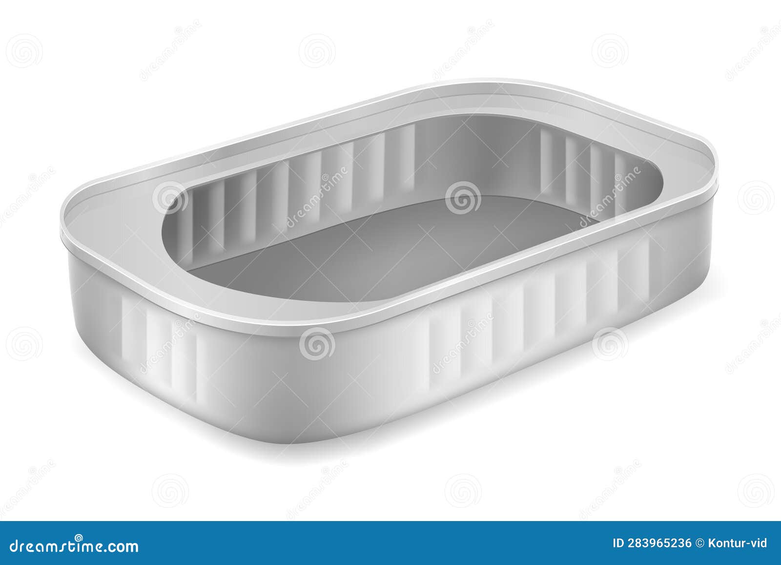 Metal Rectangular Jar for Products Vector Illustration Stock Vector ...