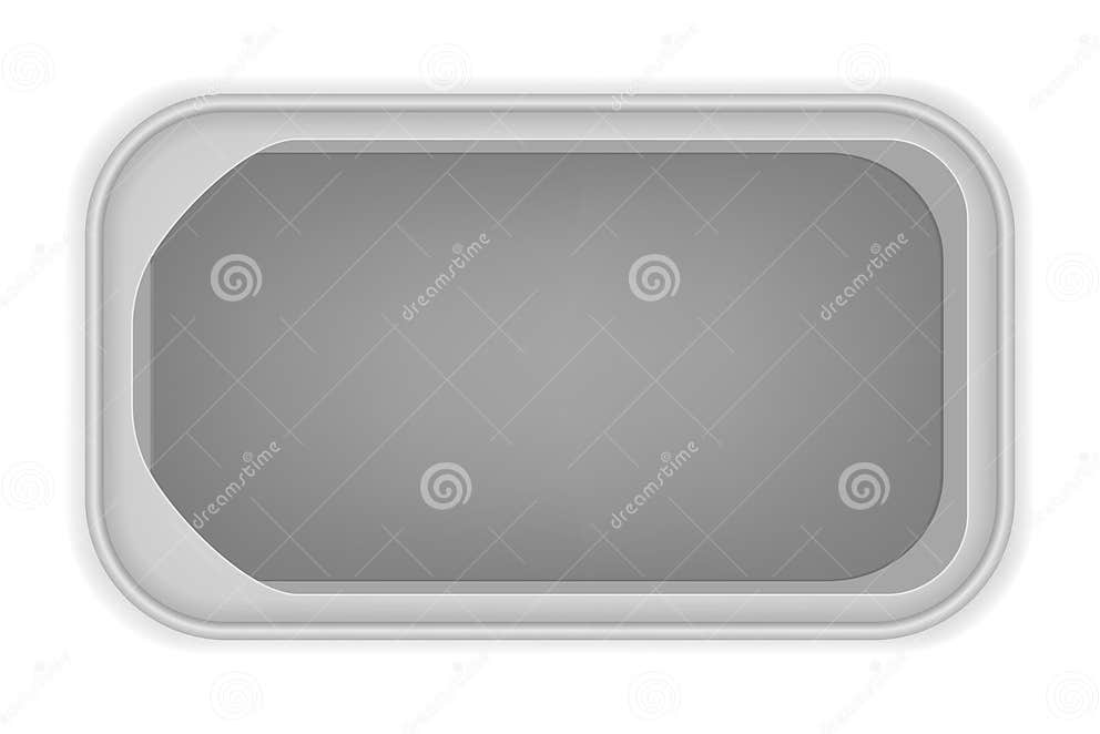 Metal Rectangular Jar for Products Vector Illustration Stock Vector ...
