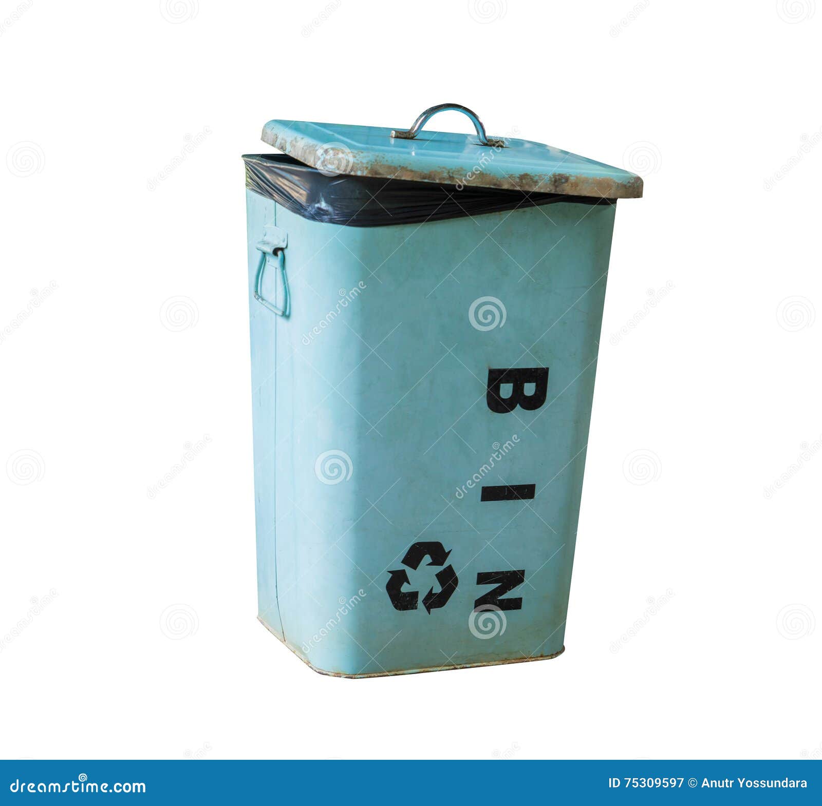 Metal Recycle Bin Royalty-Free Stock Photography | CartoonDealer.com ...
