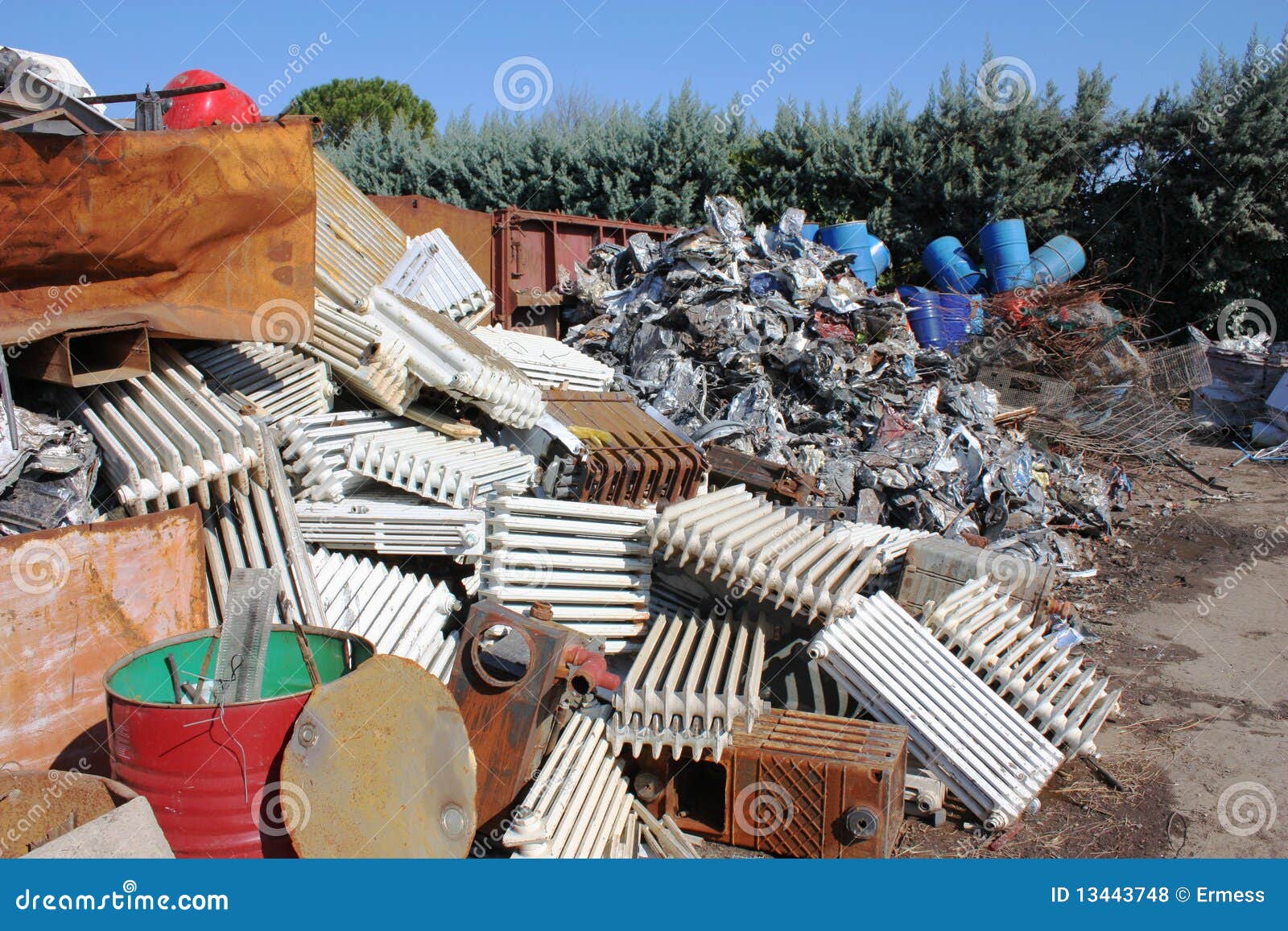 Metal recycling stock photo. Image of plate, pipe, heap - 13443748