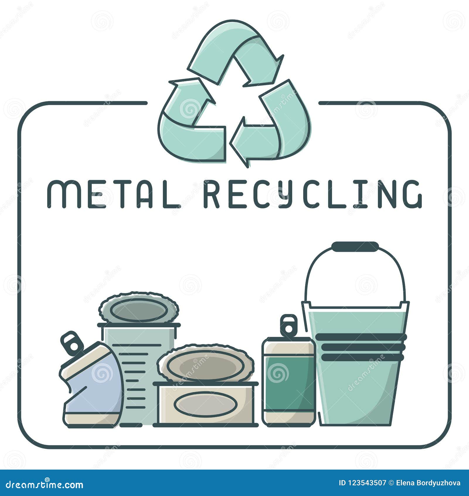 Metal Recycling Icons Set with Trash and Lettering Stock Vector ... Metal Recycling Icons Set with Trash and Lettering Stock Vector ...