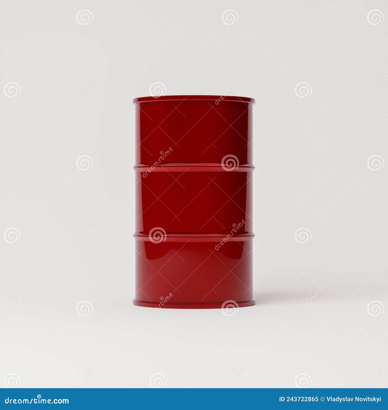 Metal Red Barrel for Oil Products or Other Use, Isolated on White ...