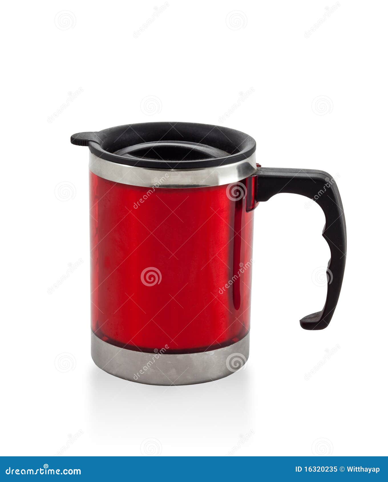 Metal red cup stock image. Image of aluminium, thermic - 16320235