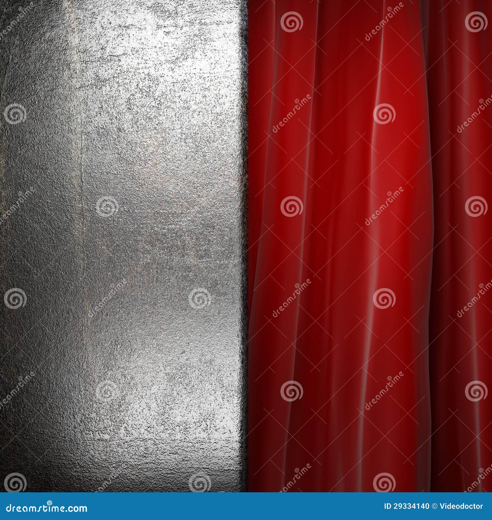 Metal on red curtain stock illustration. Illustration of genre - 29334140